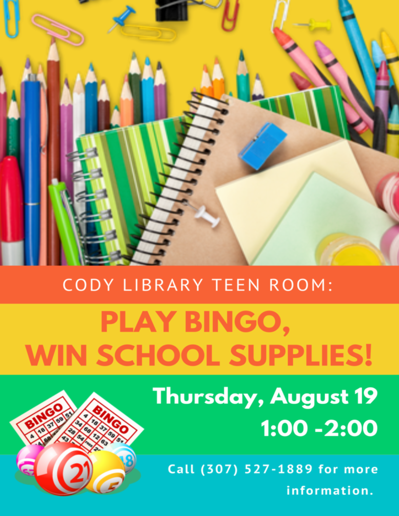Cody Library Teen Room - Bingo - Cody Journal