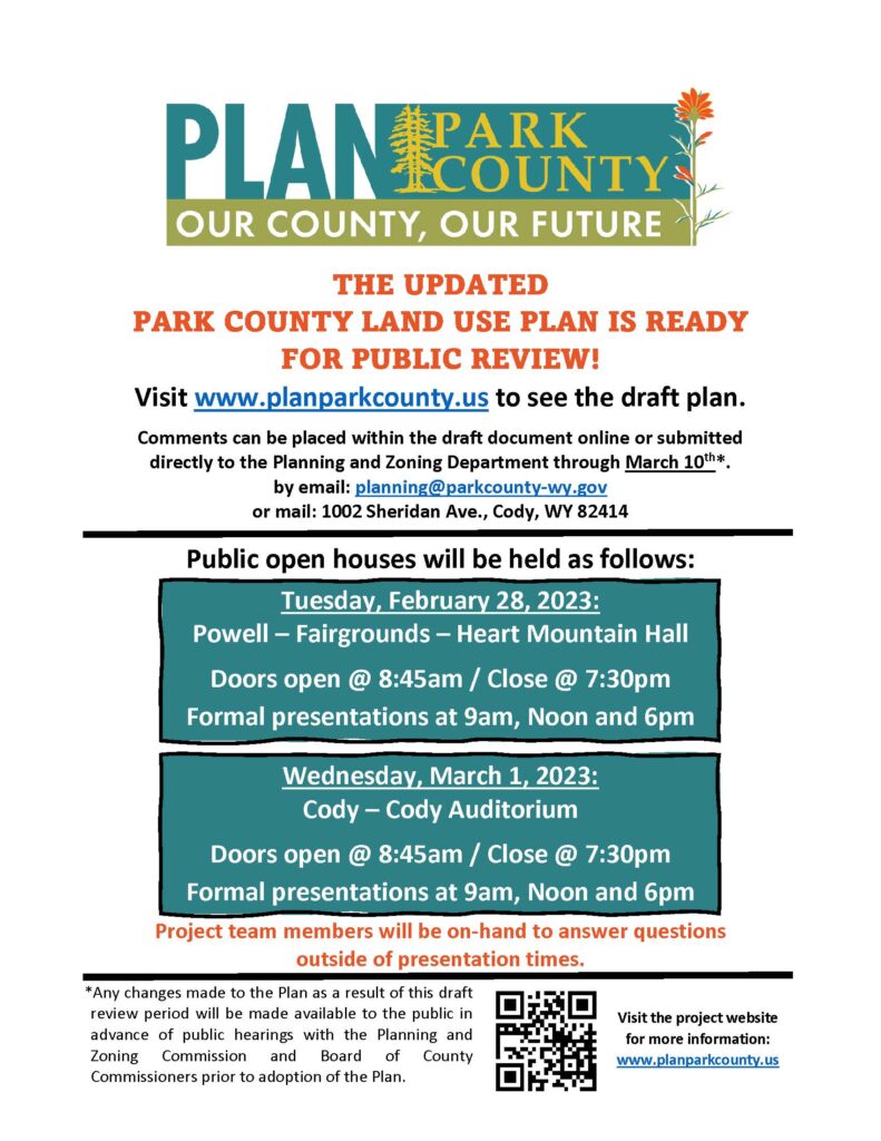 Plan Park County: Land Use Plan Meeting - Cody Journal