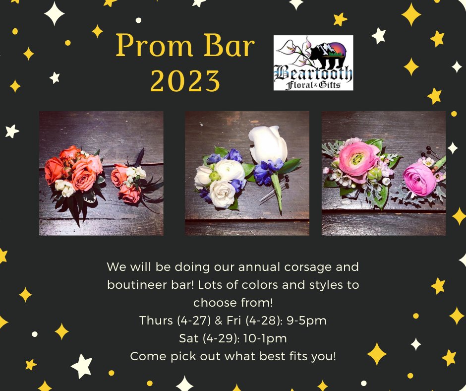Beartooth Floral Annual Prom Bar - Cody Journal