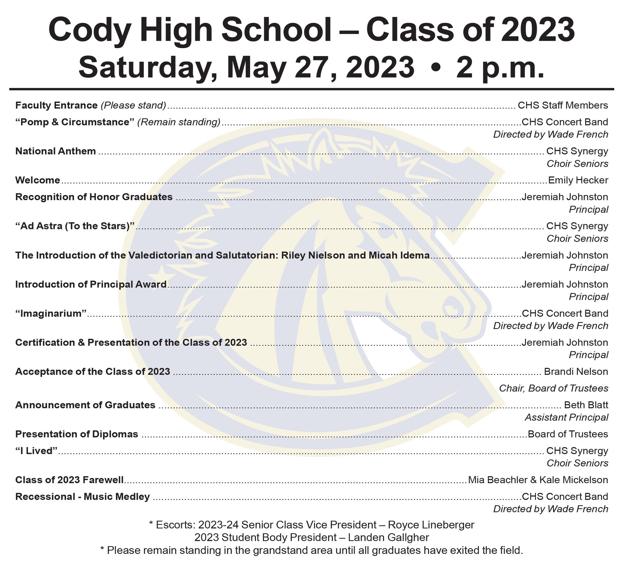 Cody High School 2023 Graduation - Cody Journal