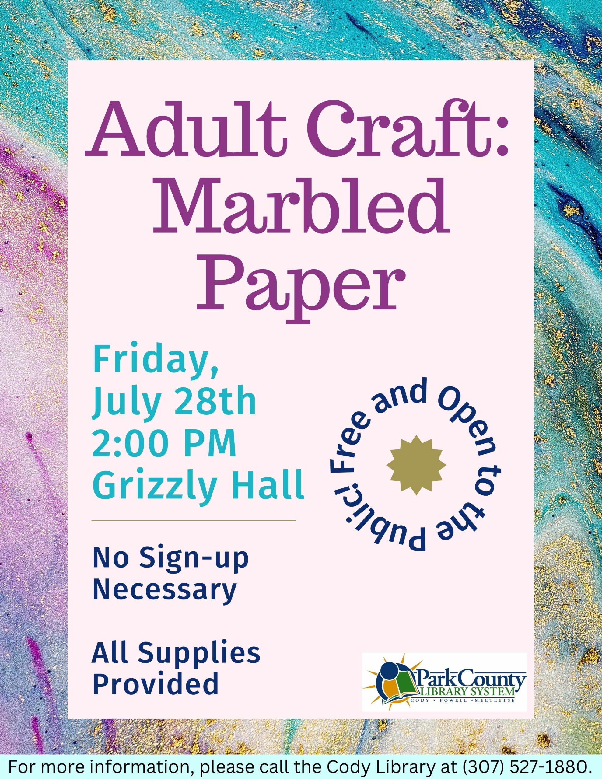 Adult Craft: Marbled Paper - Cody Journal
