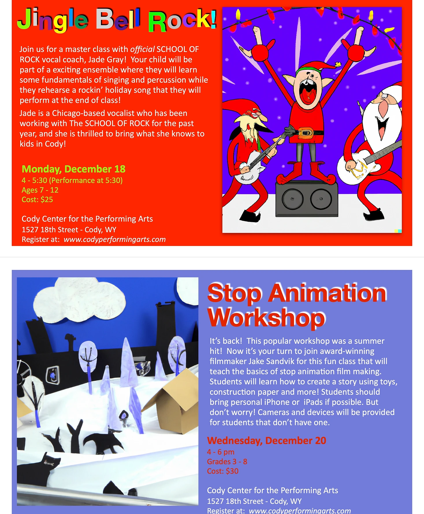Stop Animation Workshop - Cody Journal