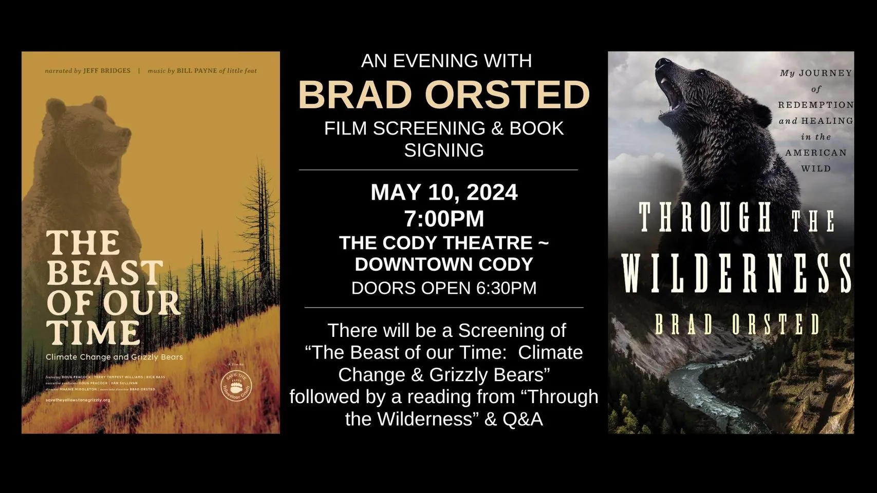 An Evening with Brad Orstead - Cody Journal