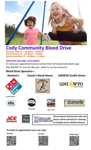 Community Blood Drive - Cody Journal