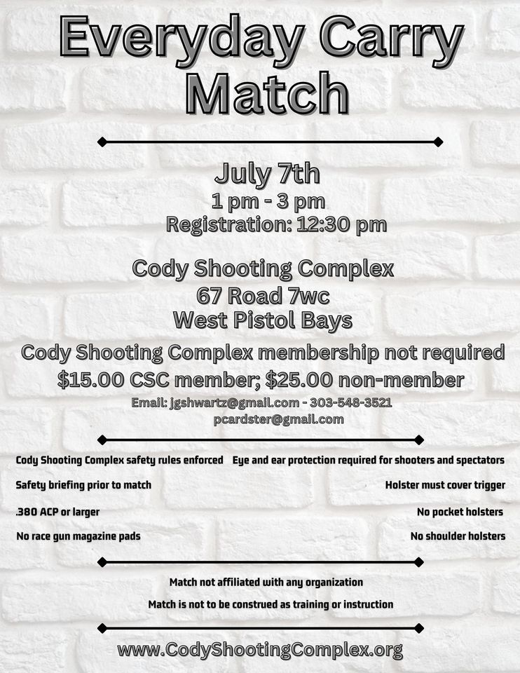 Everyday Carry Shoot - Cody Journal